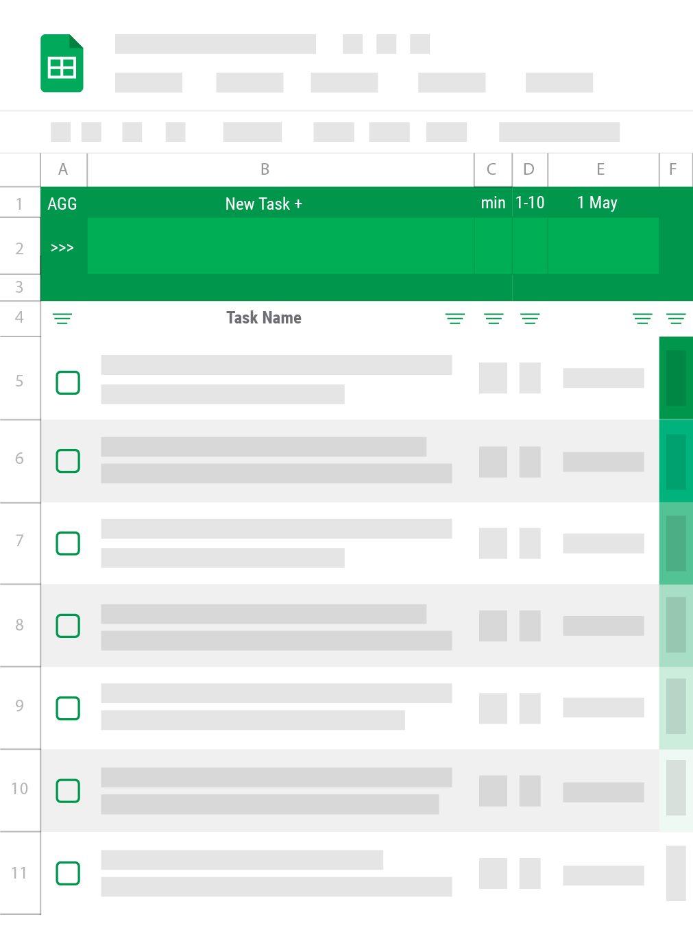 Google Sheets G nl k Planlay c AGG Planlay c 